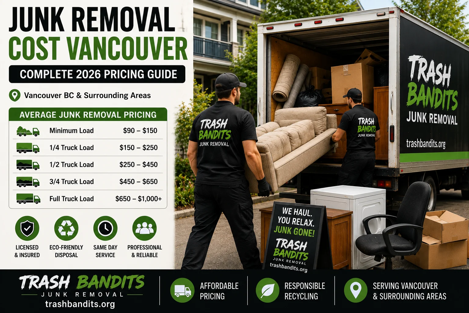 Junk Removal Cost Vancouver: 2026 Pricing Guide
